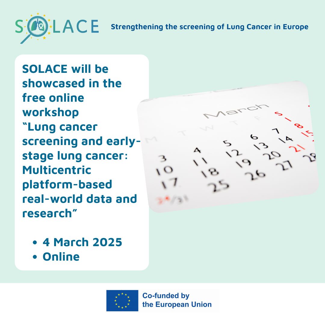 Hear from SOLACE in an ERS workshop on lung cancer screening and early-stage management - SOLACE